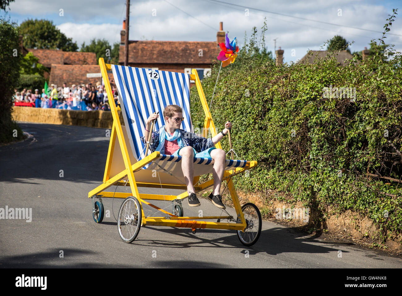 Cookham Dean, UK. 11th Sep, 2016. A custom-built go-kart competes in ...