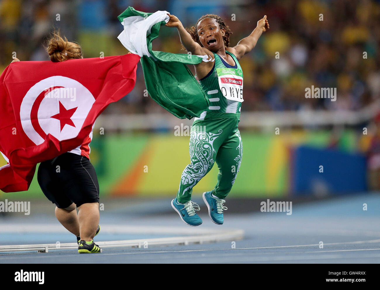 Rio De Janeiro, Brazil. 11th Sep, 2016. Lauritta Onye (R) of Nigeria ...