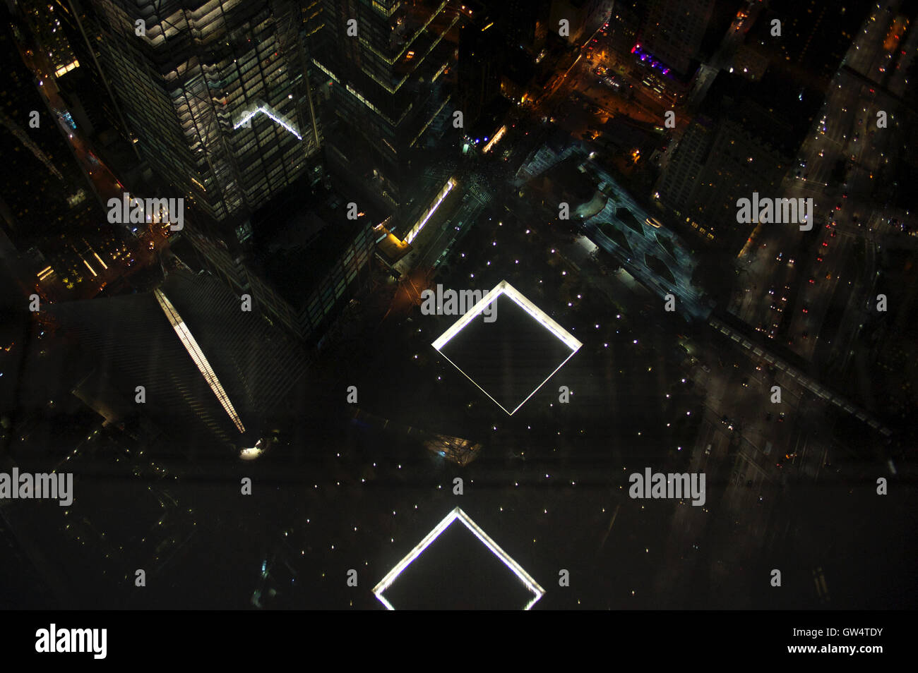 New York, New York, USA. 12th Sep, 2016. Ponds of the memorial 9/11 are ...