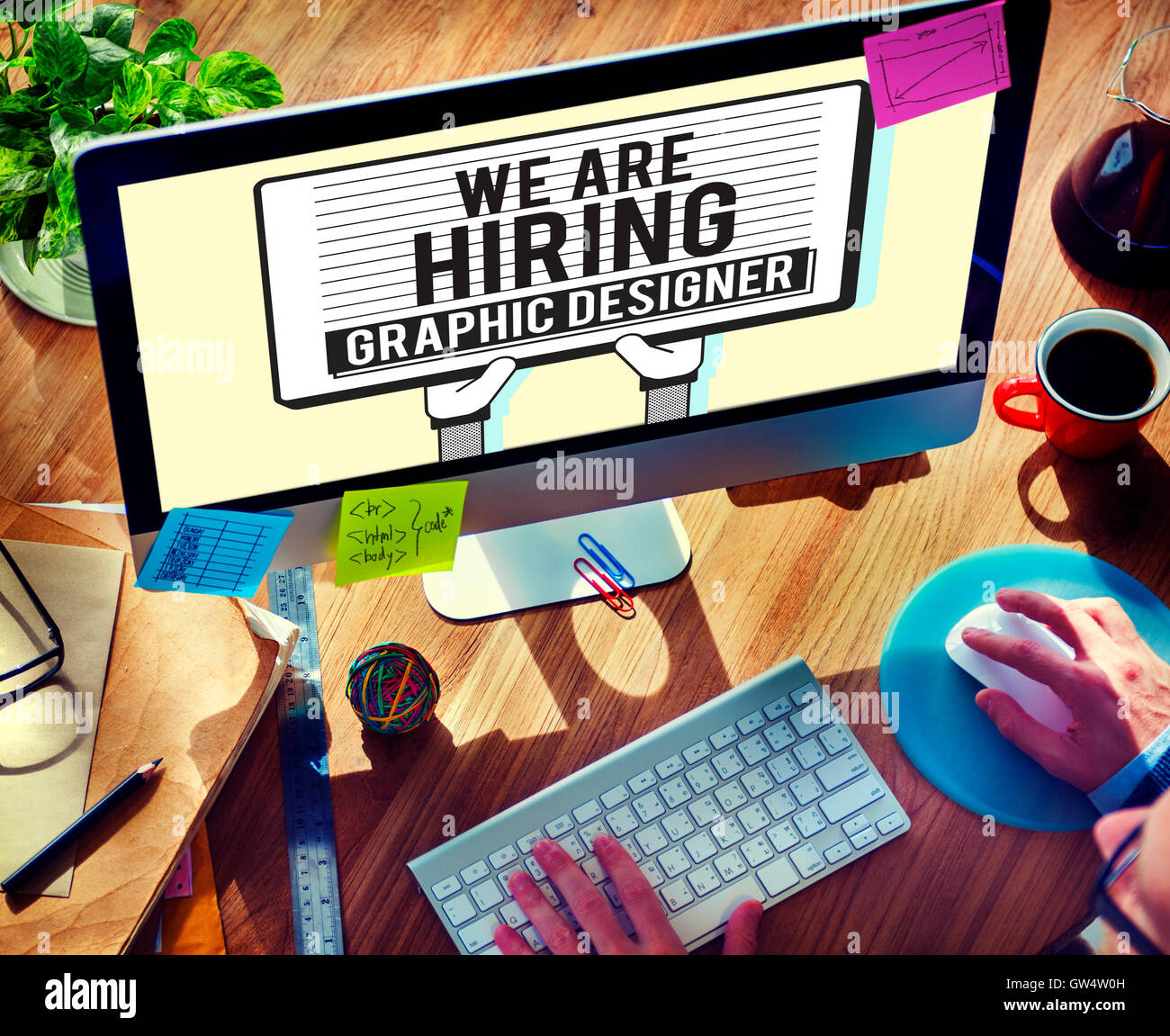 Hiring Graphic Designer Creative Sketch Visual Concept Stock Photo - Alamy