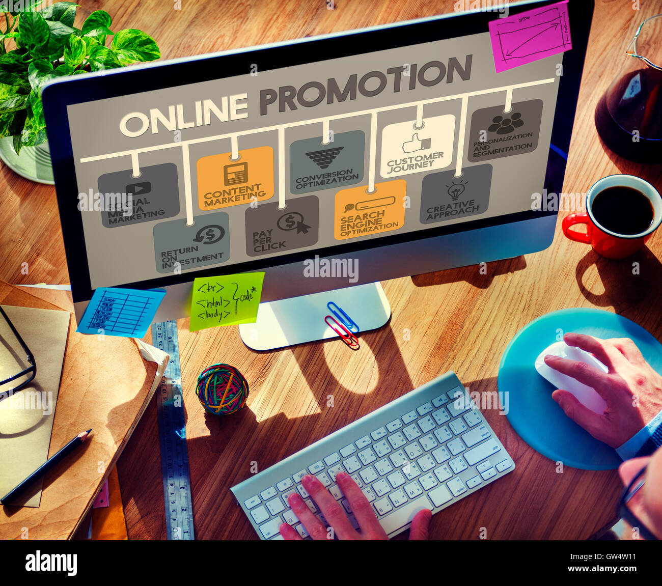 Online Promotion Advertisement Commercial Concept Stock Photo - Alamy
