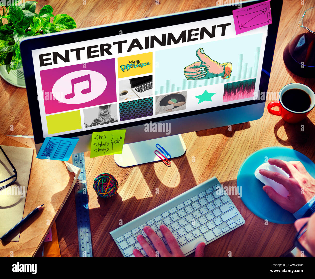 Media Player Audio Entertainment Streaming Concept Stock Photo - Alamy