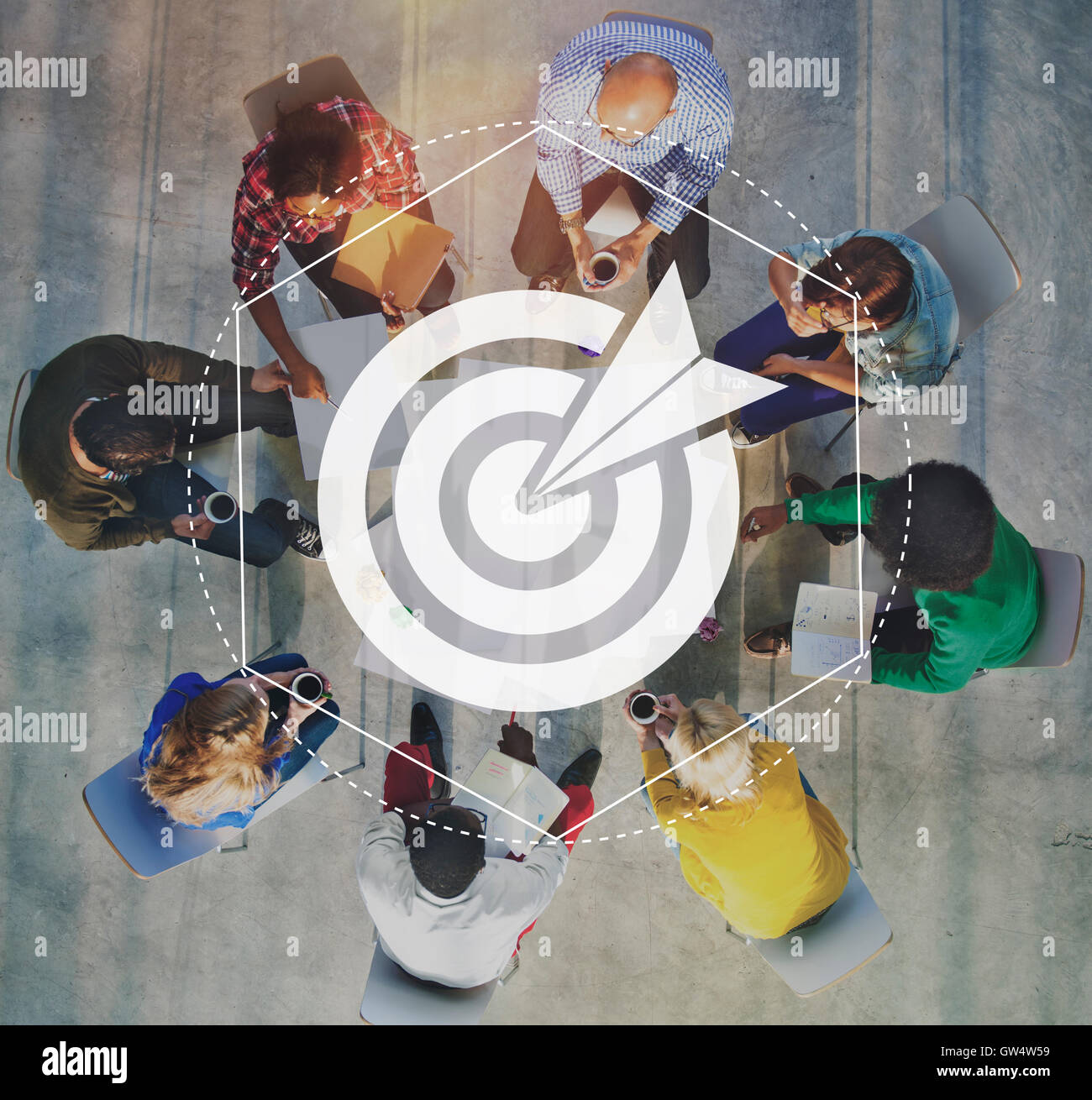 Target Goals Expectations Achievement Graphic Concept Stock Photo - Alamy