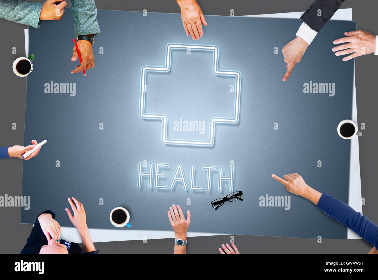 Health Hospital Cross Symbol Concept Stock Photo - Alamy