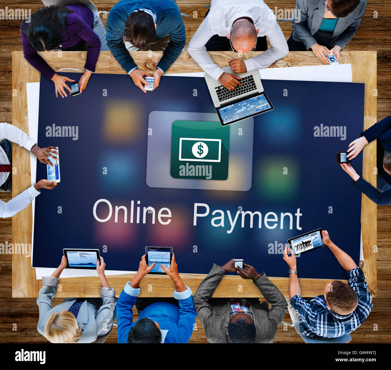 Electronic E-Banking Investment Economics Concept Stock Photo - Alamy