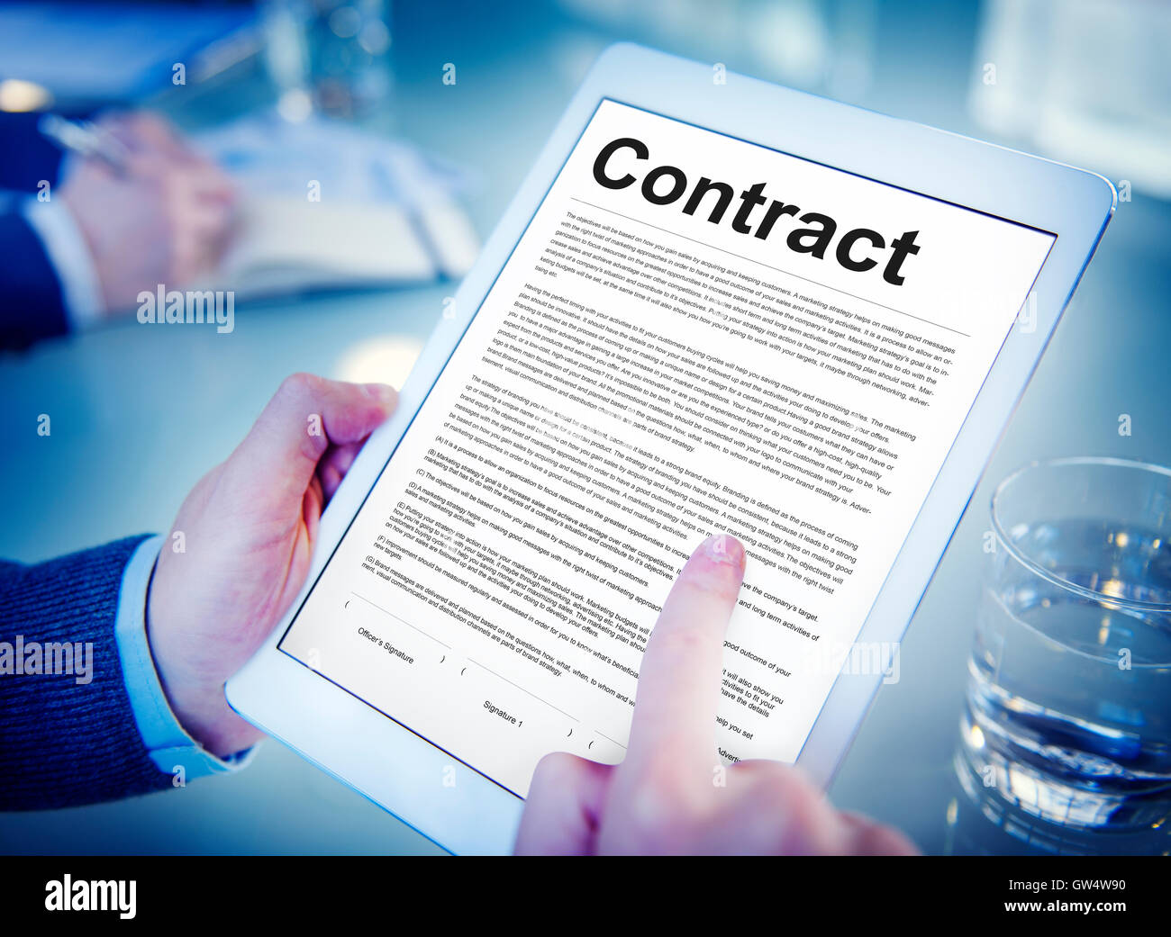 Contract Agreement Commitment Obligation Negotiation Concept Stock ...