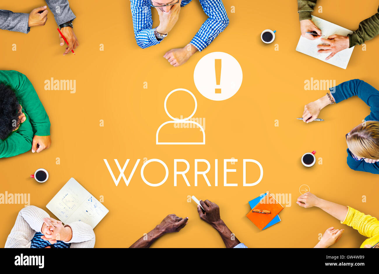 Worried Person Icon Exclamation Mark Concept Stock Photo - Alamy