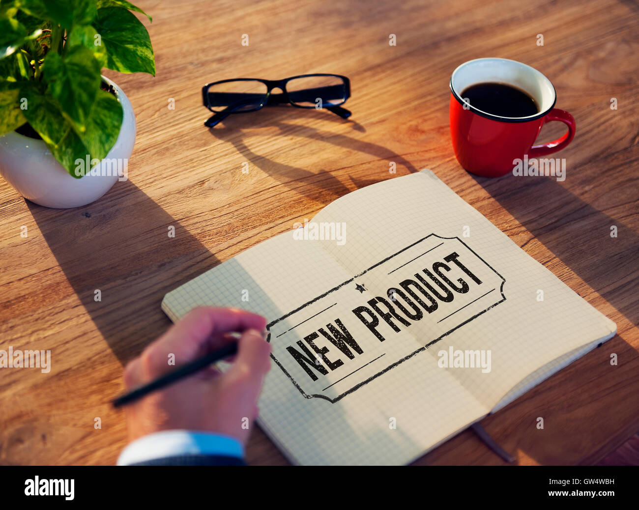 New Product Promotion Sign Concept Stock Photo - Alamy