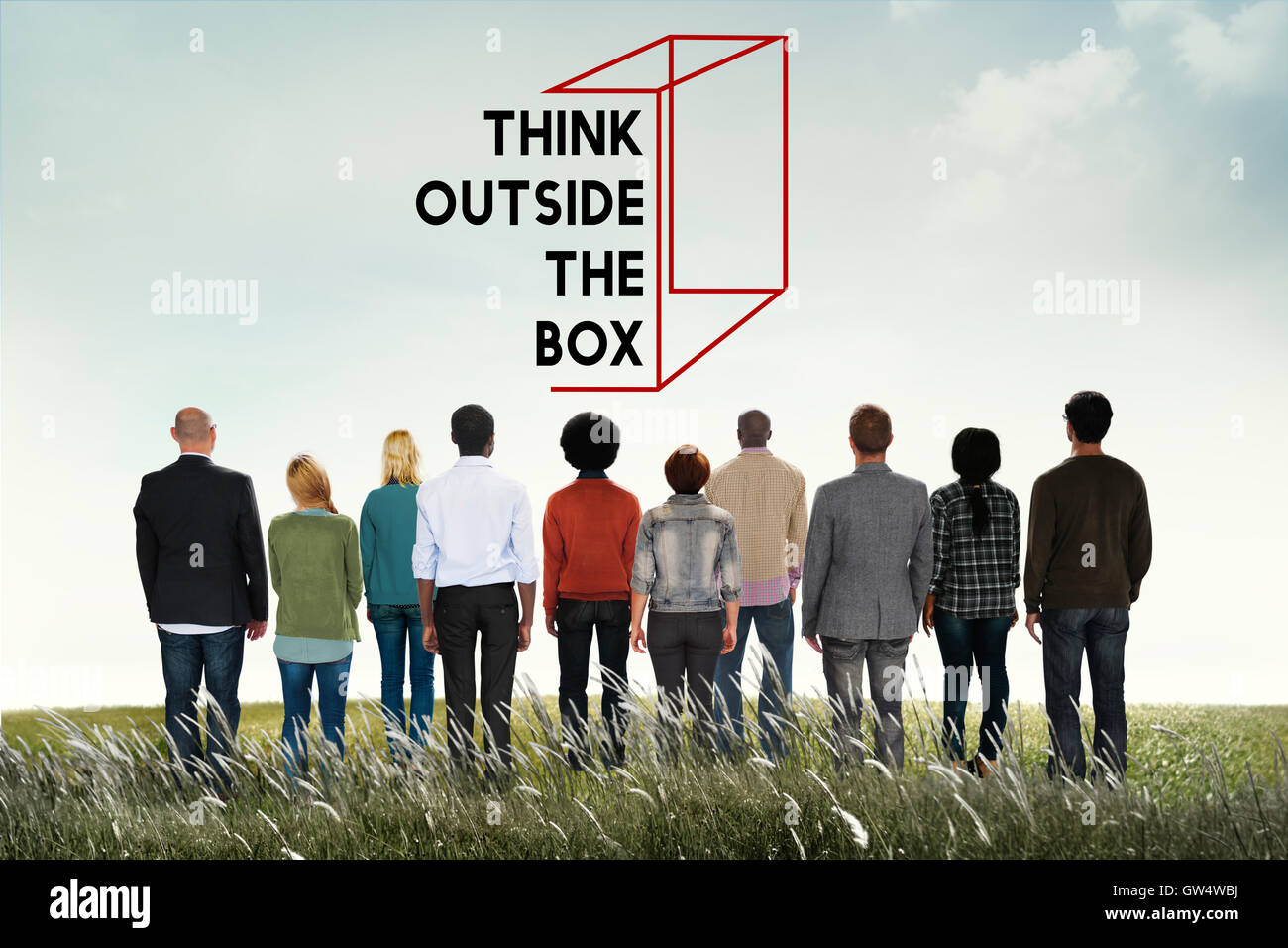 Thinking Out Of The Box Concept Stock Photo - Alamy