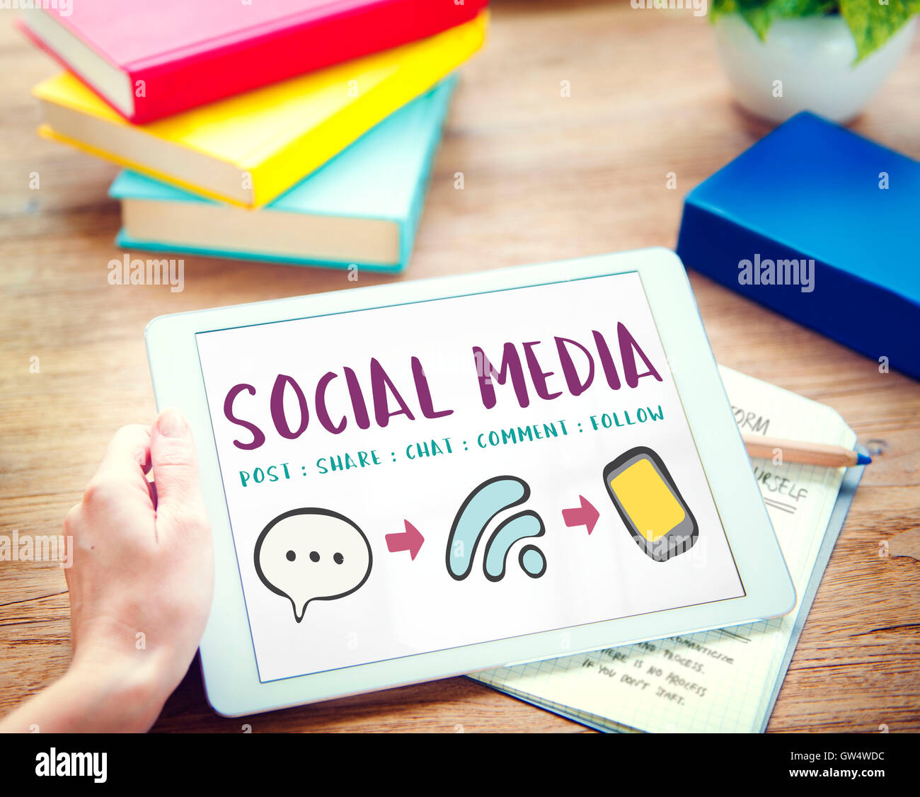 Social Media Communication Message Connecting Concept Stock Photo - Alamy