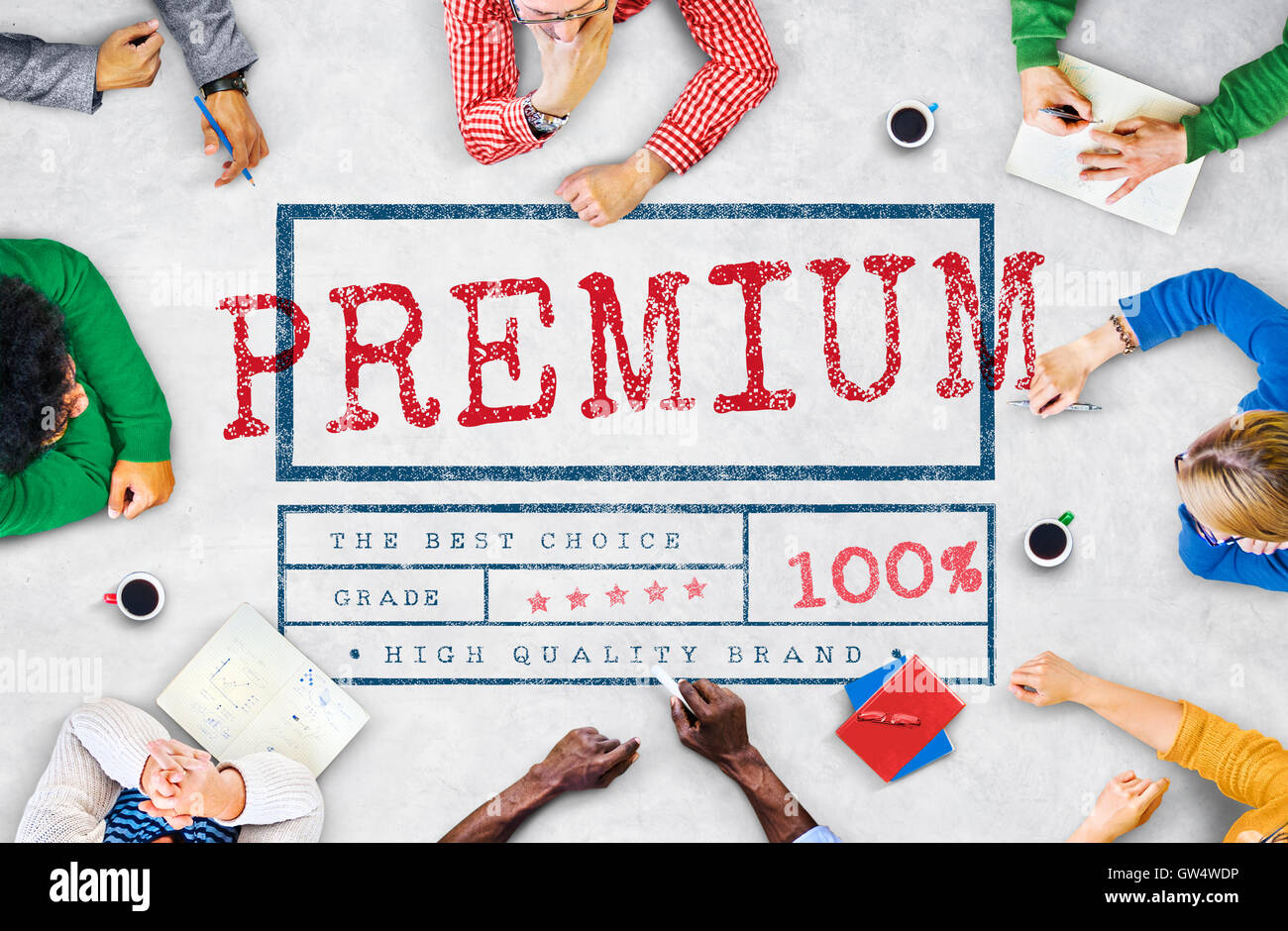 Premium Quality Value Worth Best Graphic Concept Stock Photo - Alamy
