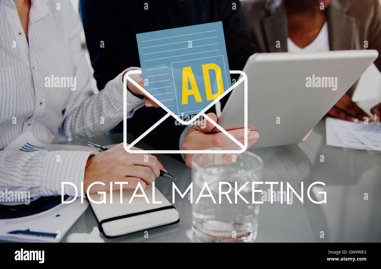 Advertisement Social Media Internet Letter Concept Stock Photo - Alamy