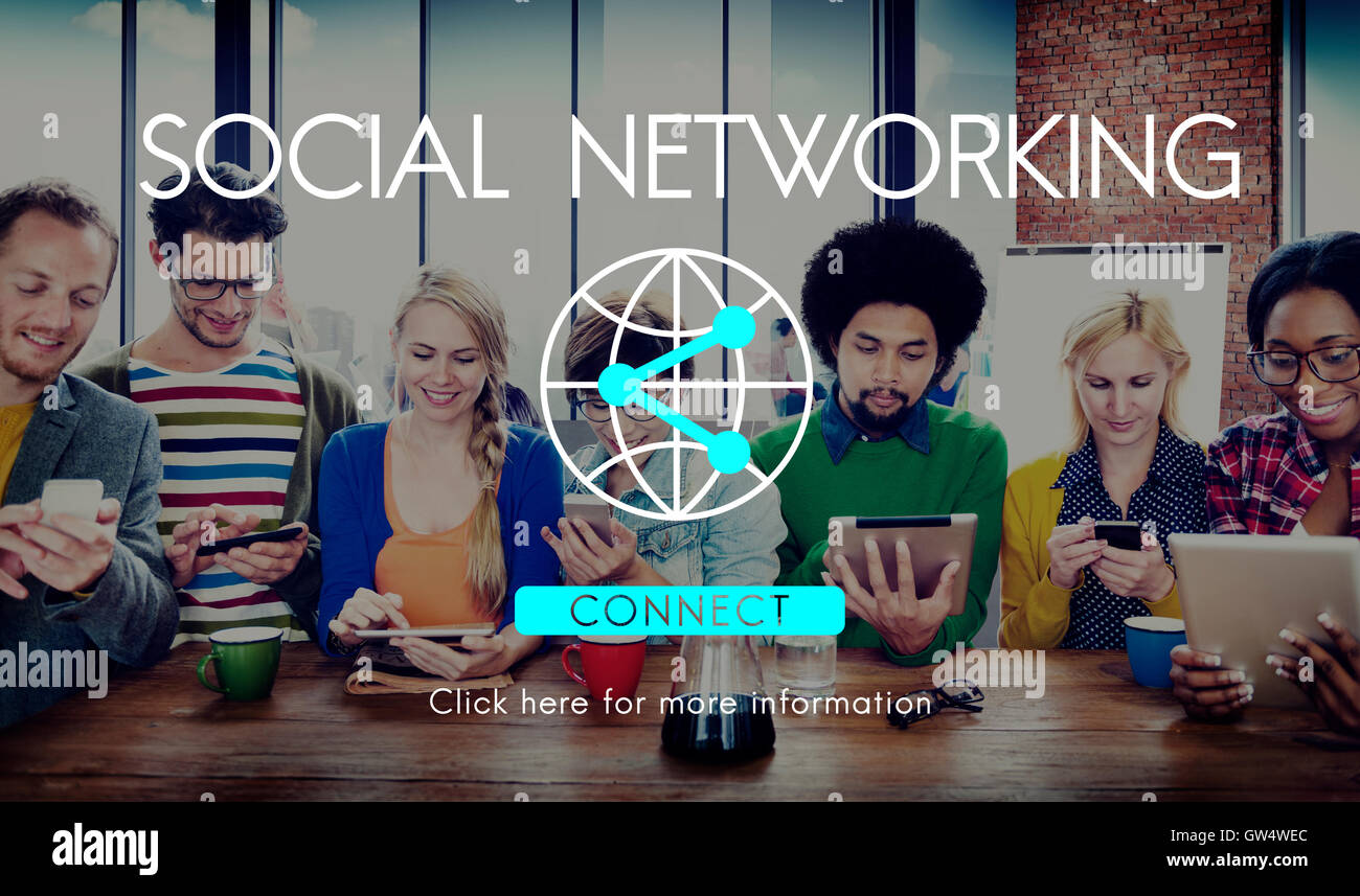 Connection Internet Communication Network Sharing Concept Stock Photo ...