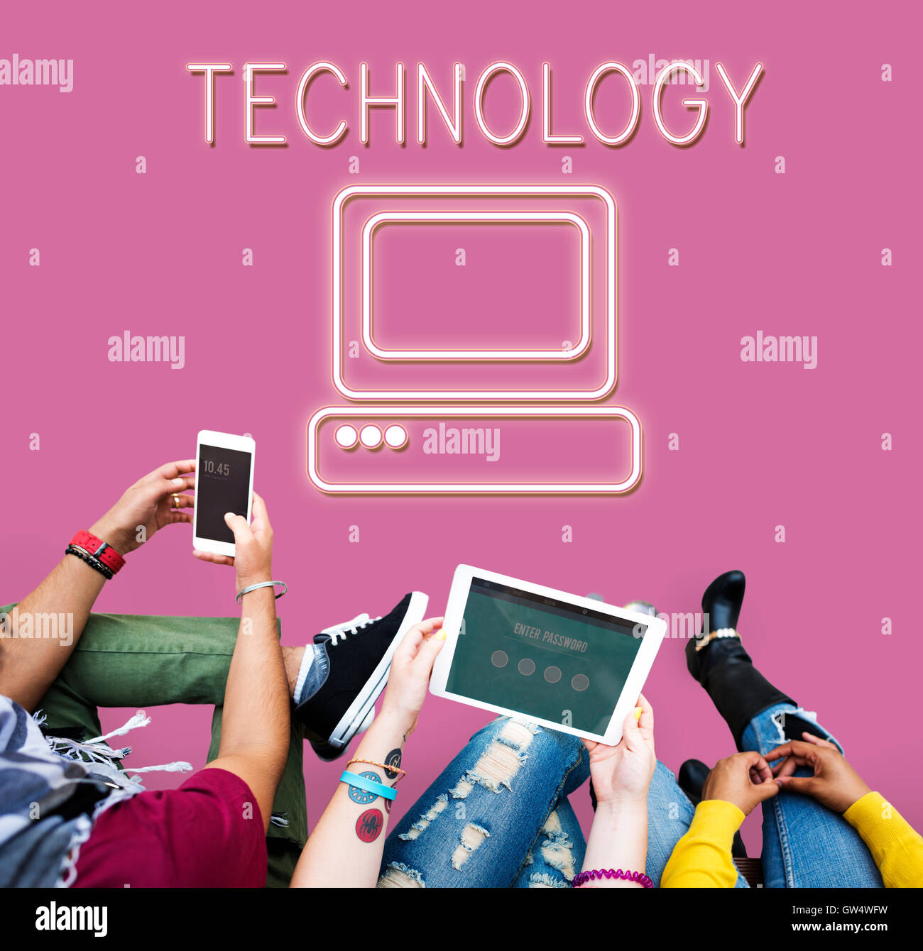 Communication Digital Computer Media Graphic Concept Stock Photo - Alamy