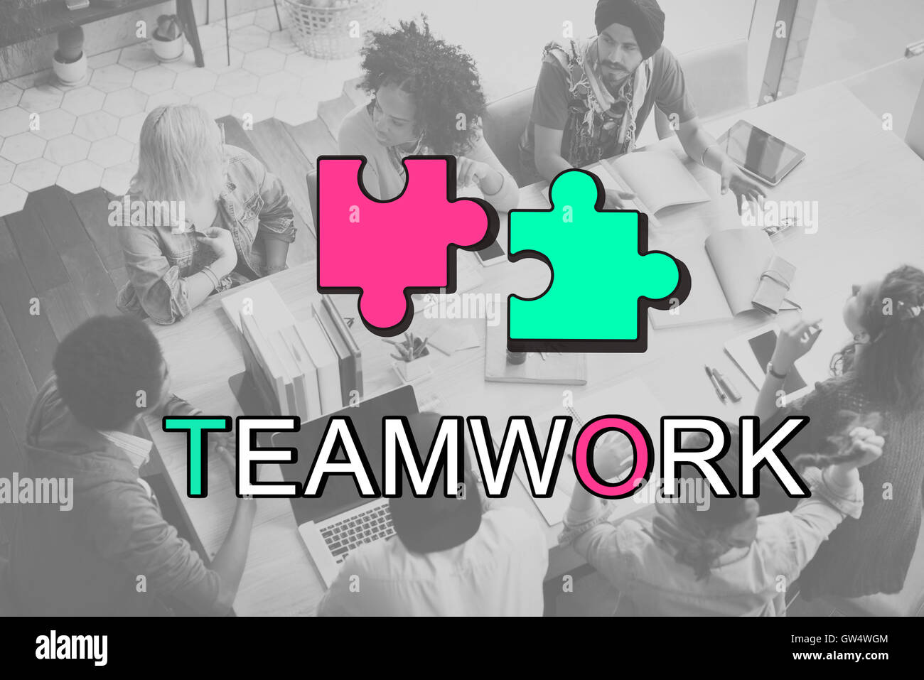 Teamwork Alliance Collaboration Connection Concept Stock Photo - Alamy