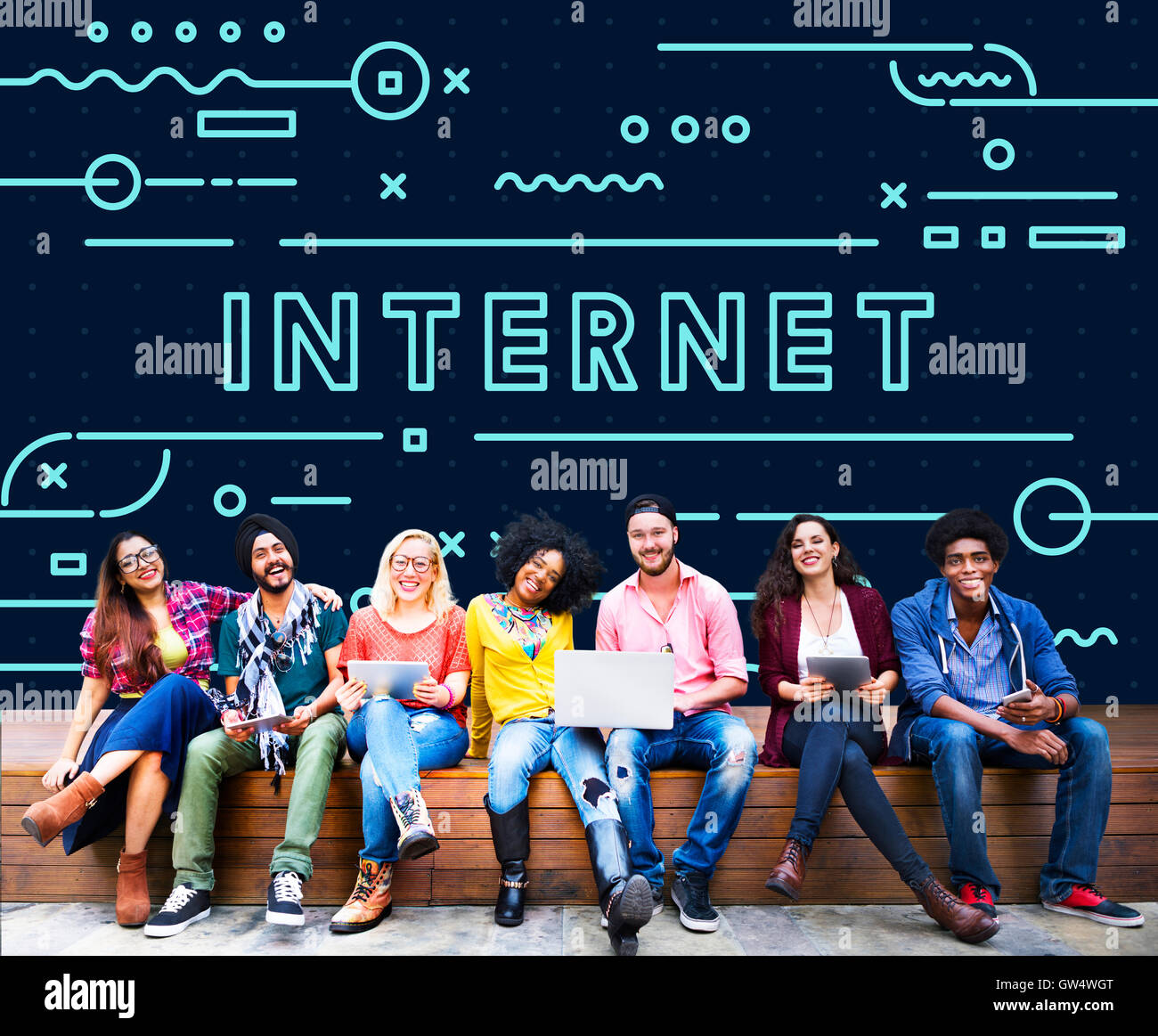 Technology Digital Connection Innovation Internet Concept Stock Photo ...