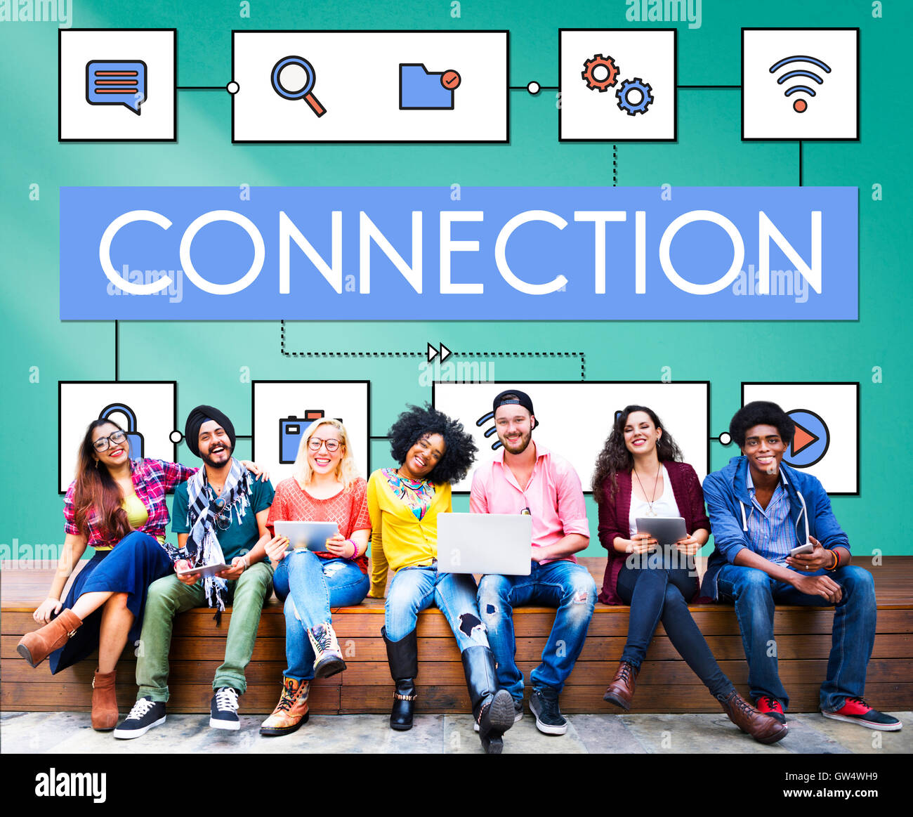 Network Connection Data Internet Technology Concept Stock Photo - Alamy