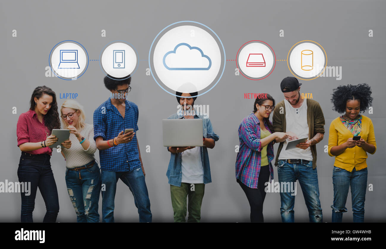 Cloud Connection Communucation Networking Concept Stock Photo - Alamy