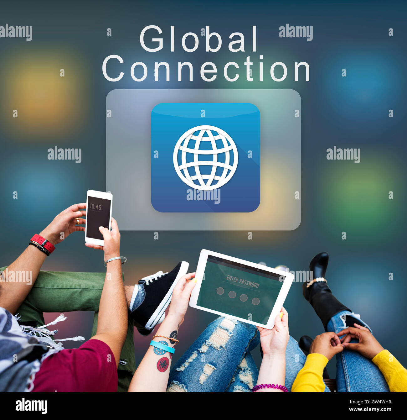 Application Connection Digital Internet Graphic Concept Stock Photo - Alamy