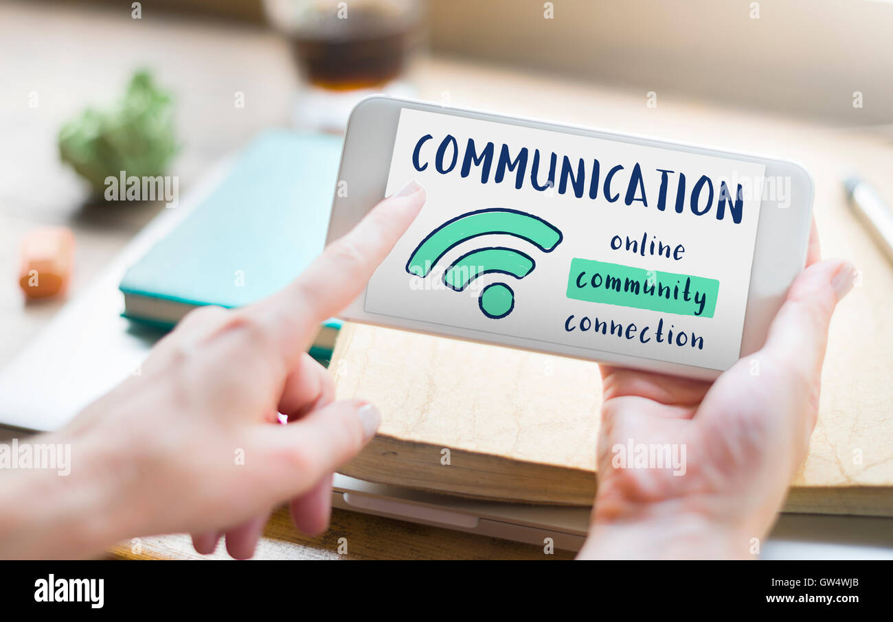 Networking communication Connection Share Ideas Concept Stock Photo - Alamy