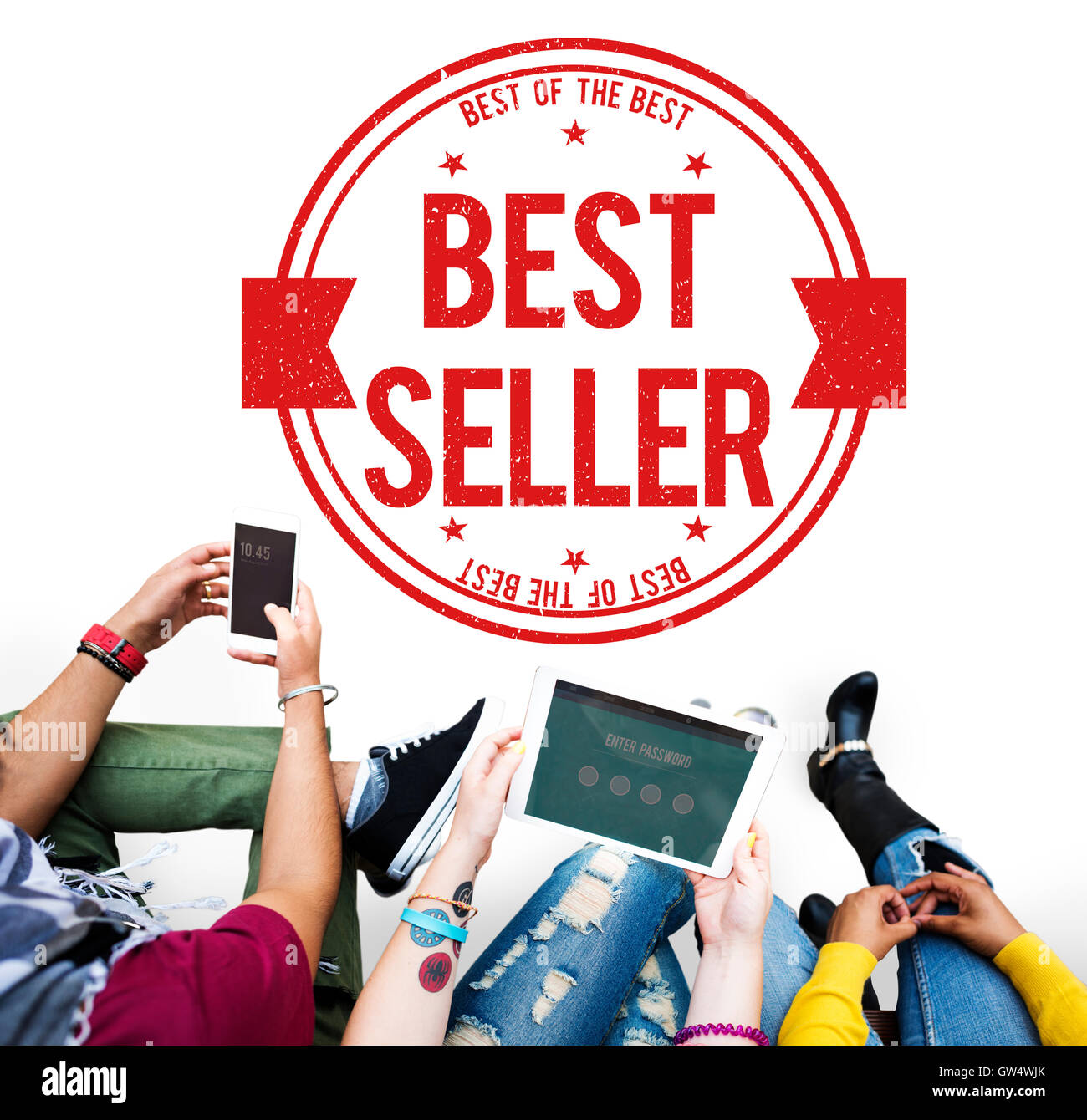Best Seller Certificate Stamp Concept Stock Photo - Alamy
