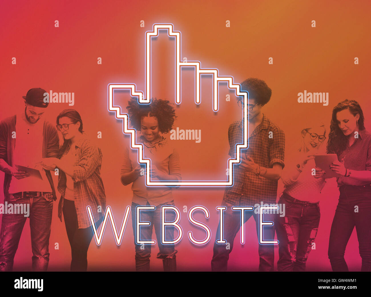 Website Mouse Cursor Click Pixel Concept Stock Photo - Alamy