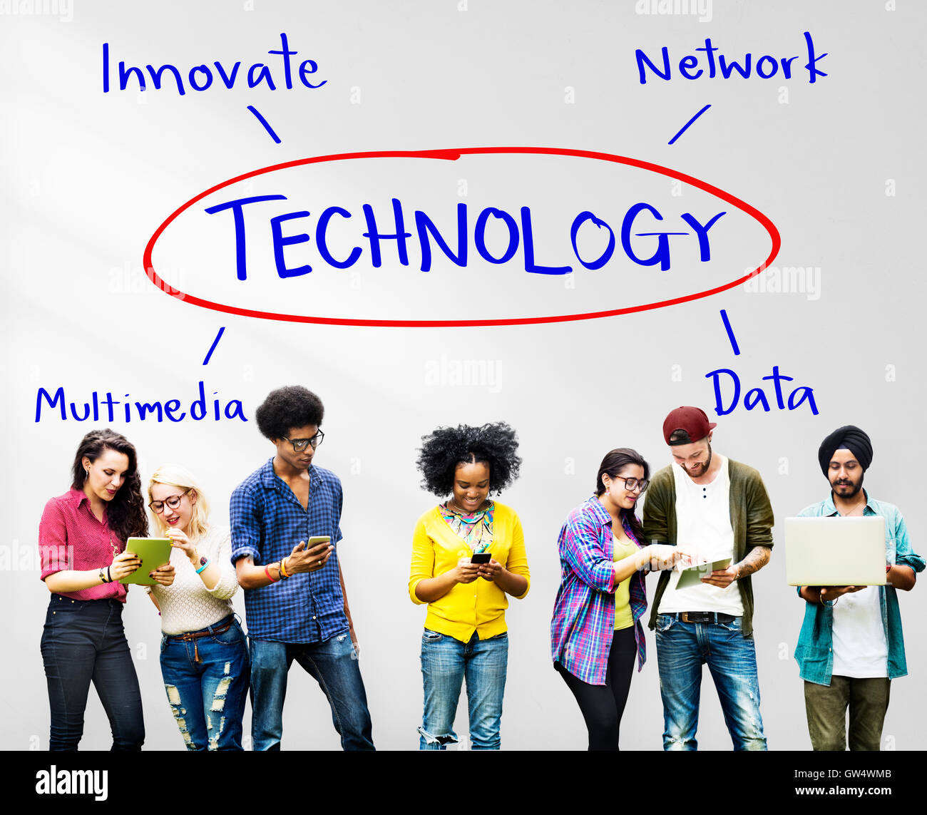 Technology Process Innovate Network Data Concept Stock Photo - Alamy