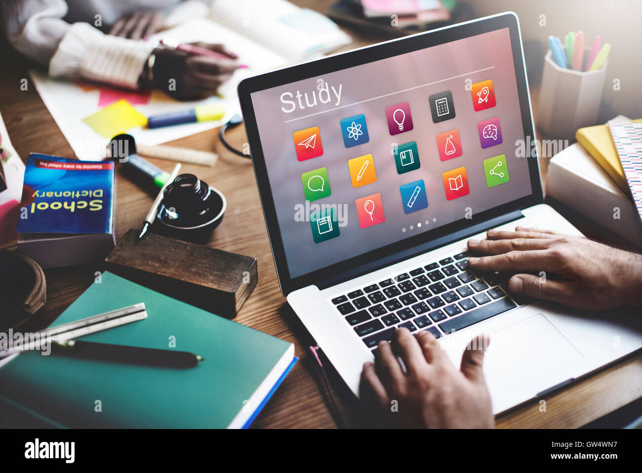 E-learning Online Education Application Concept Stock Photo - Alamy