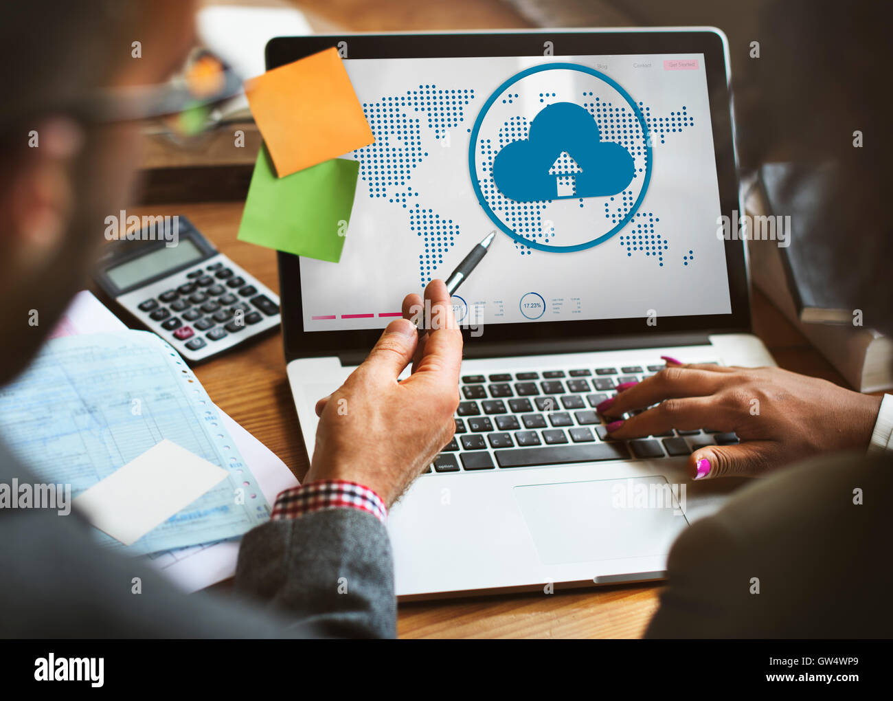 Cloud Computing Globalization Connection Technology Concept Stock Photo ...