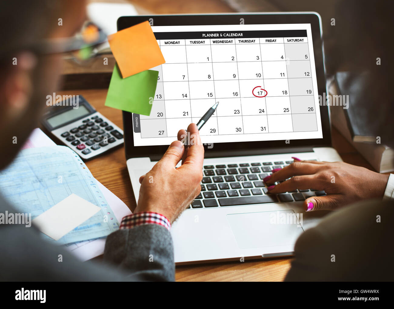 Weekly Planner Schedule Memo Timeline Concept Stock Photo - Alamy