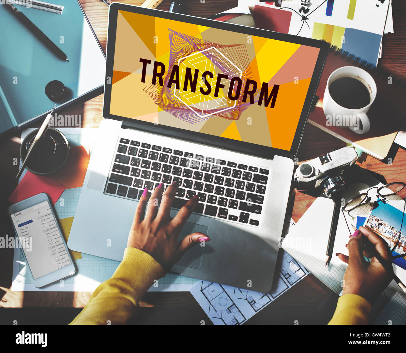 Transform Create Design Style Word Concept Stock Photo - Alamy