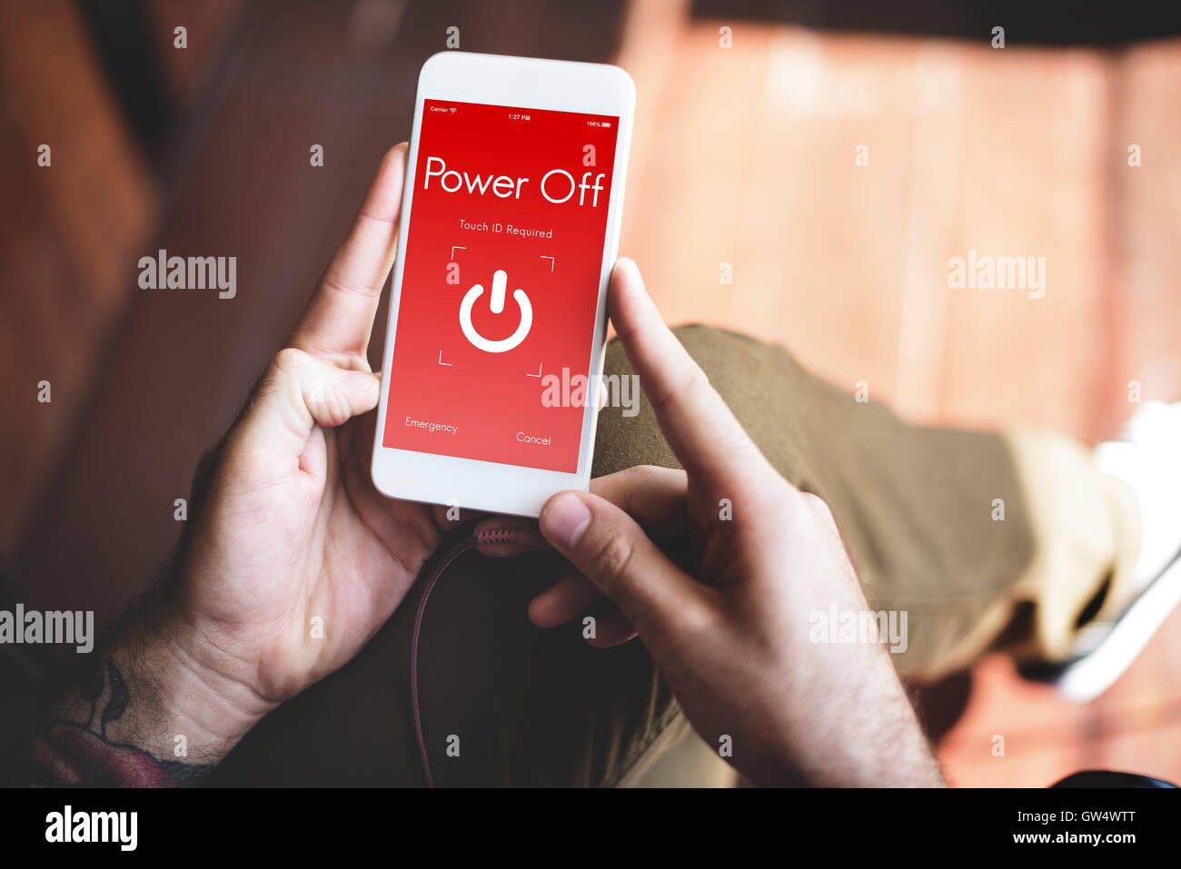Power Off Touchscreen Display Concept Stock Photo - Alamy