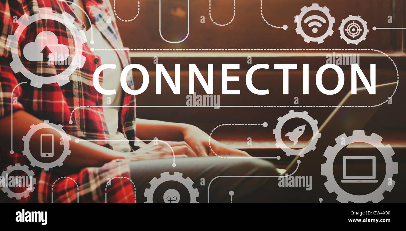 Multimedia Communication Networking Connection Icons Concept Stock ...