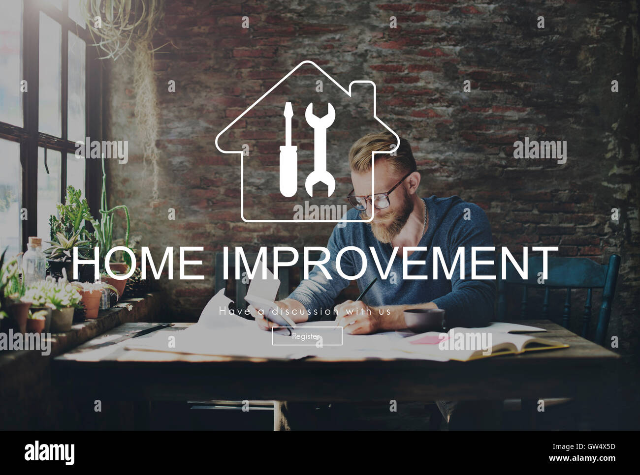 Home improvement icon hi-res stock photography and images - Alamy