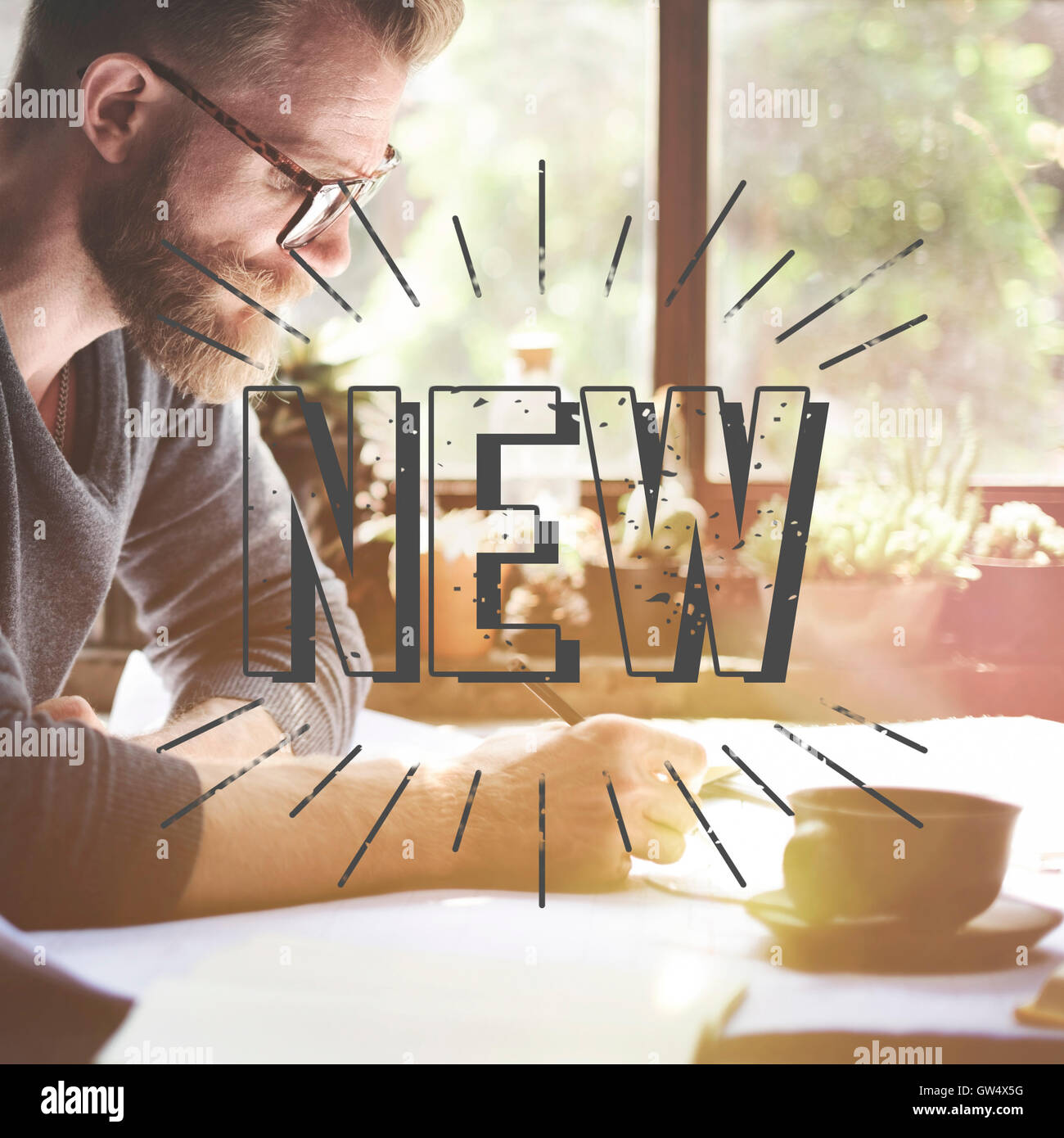 New Sign Advertisement Promotion Concept Stock Photo - Alamy