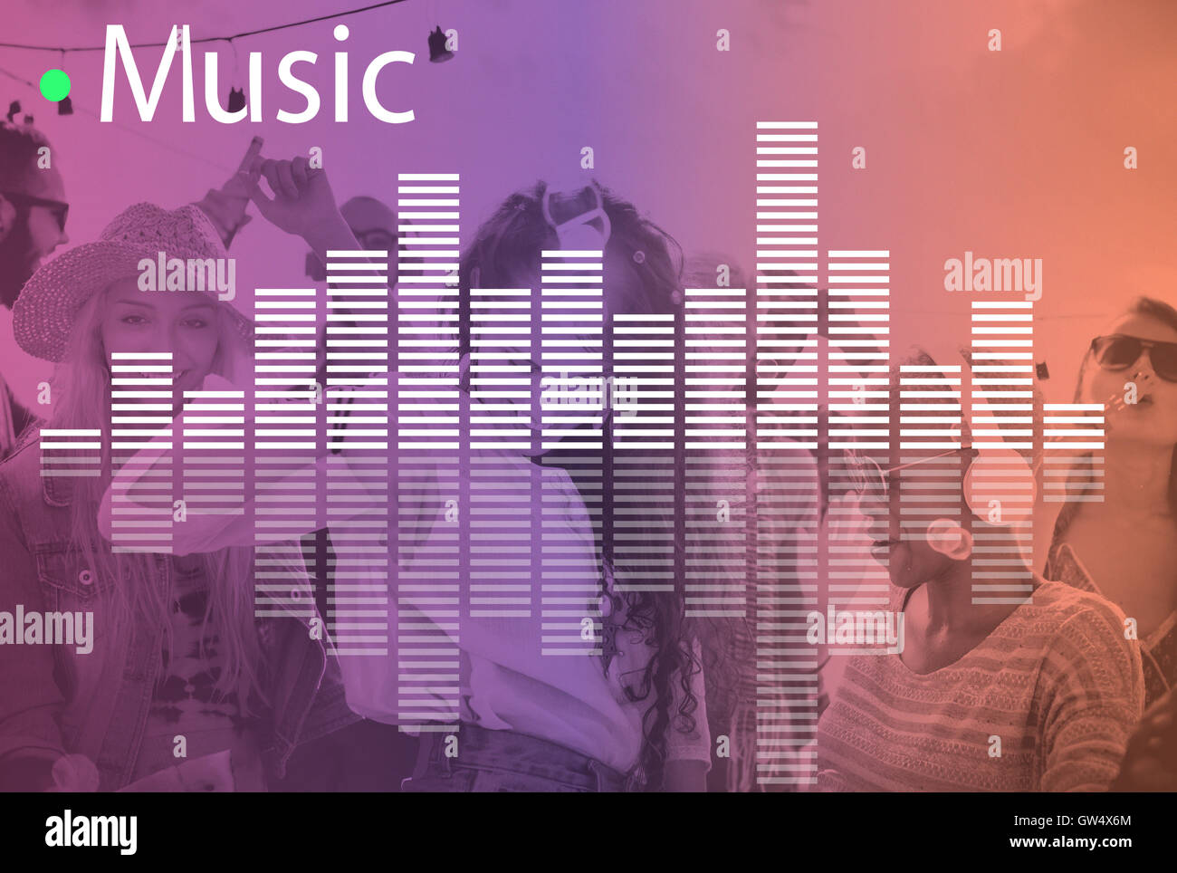 Music Audio Melody Wave Graphic Concept Stock Photo - Alamy