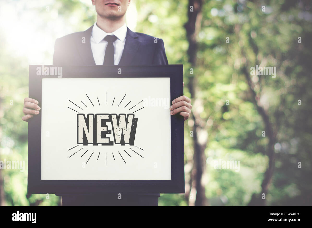 New Sign Advertisement Promotion Concept Stock Photo - Alamy