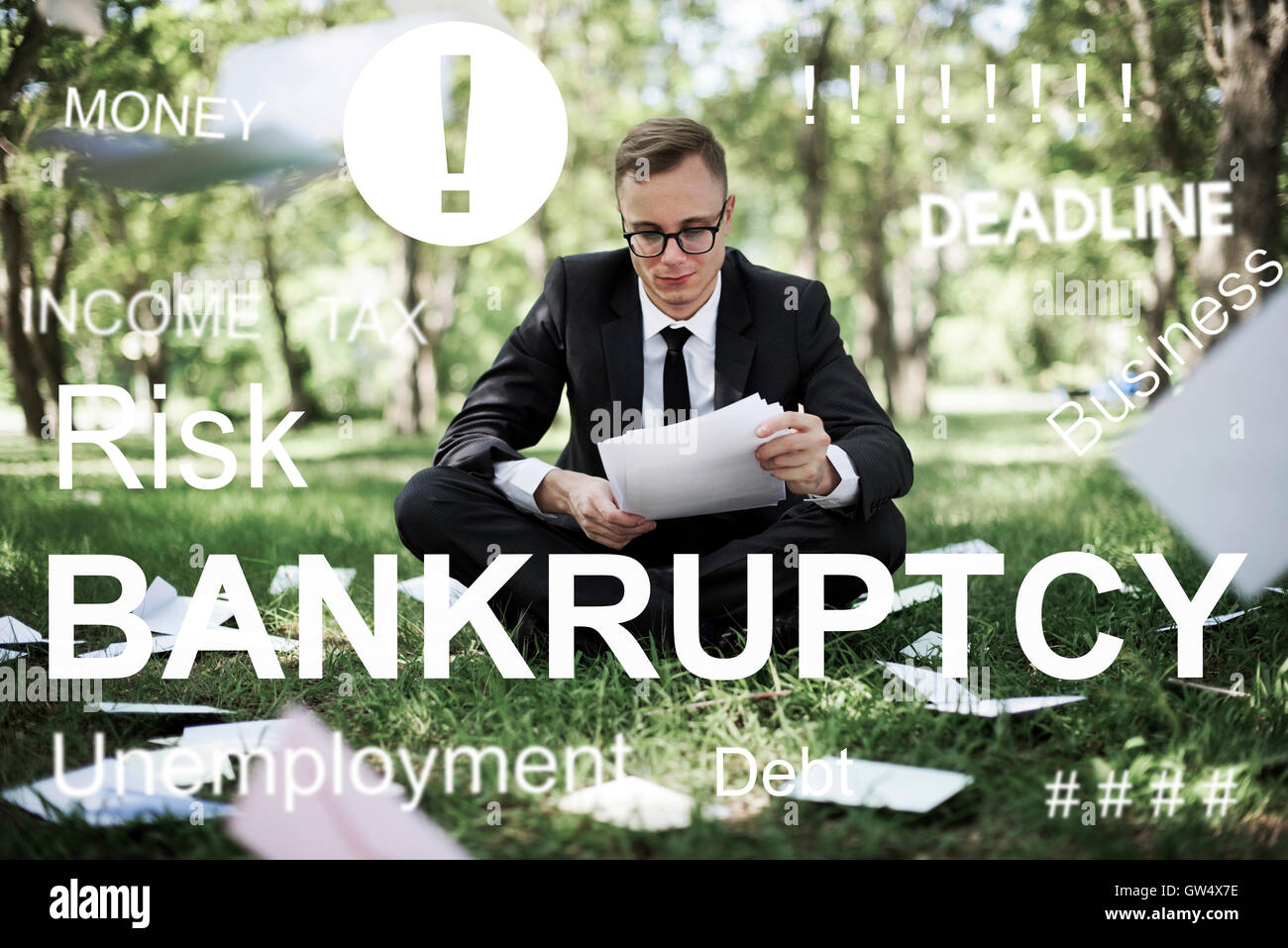 Business Failure Bankruptcy Financial Crisis Recession Concept Stock ...