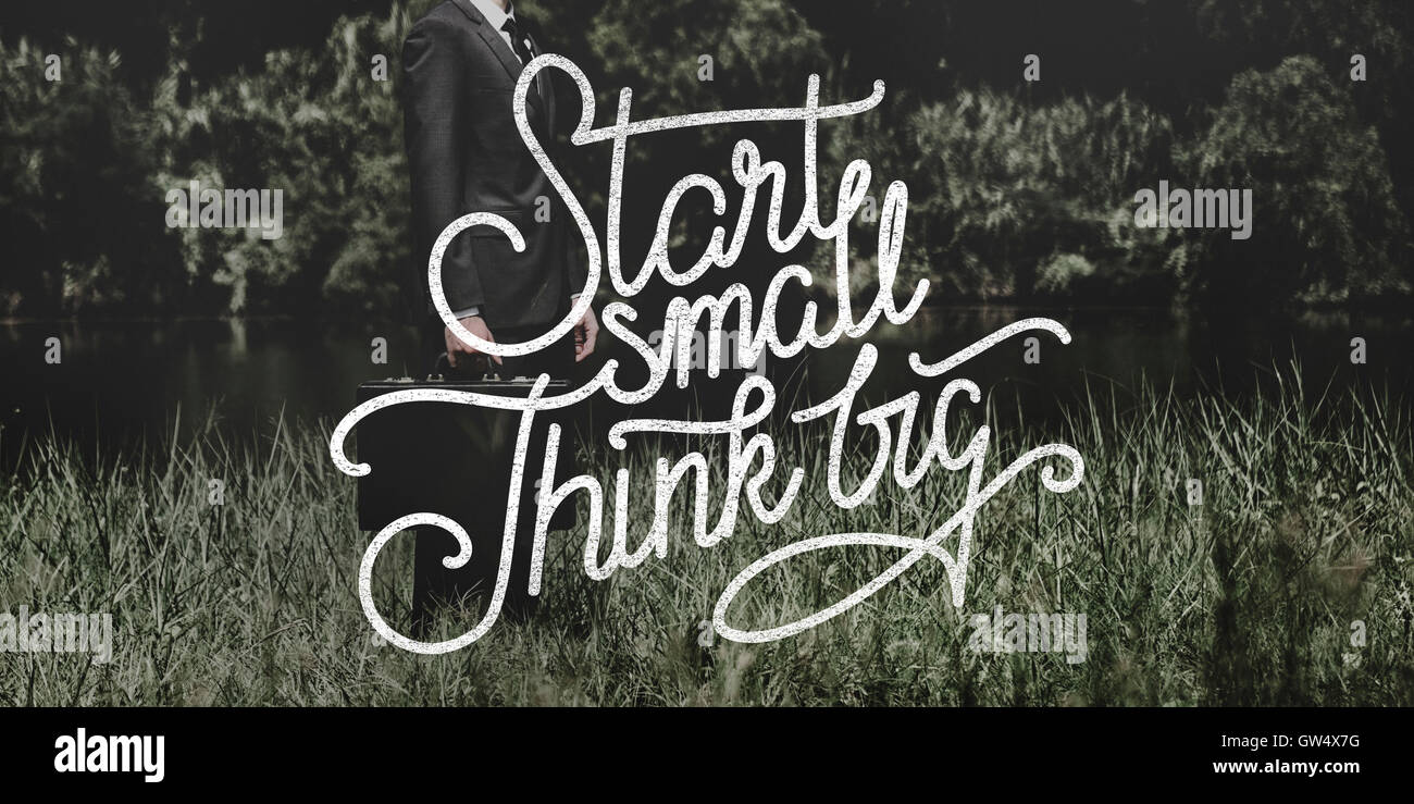Start Small Think Big Ideas Creativity Aspirations Concept Stock Photo ...