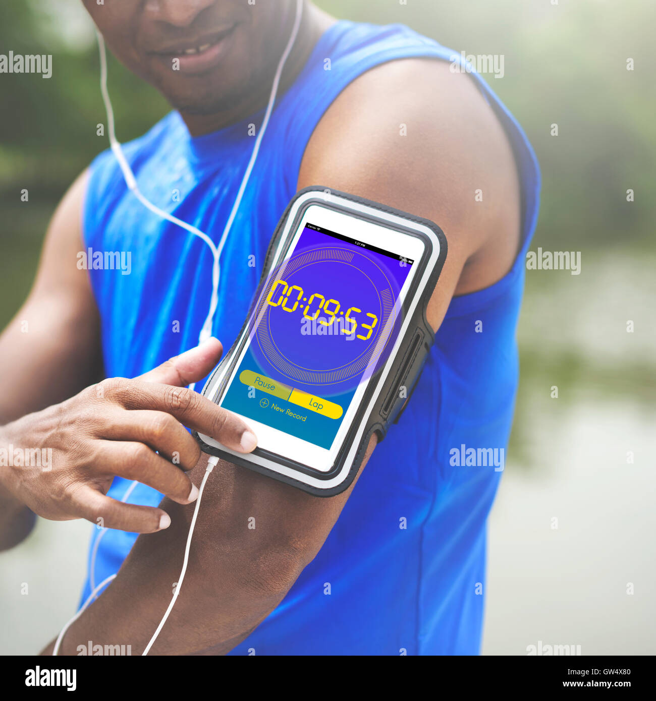 Stopwatch New Record Time Concept Stock Photo - Alamy
