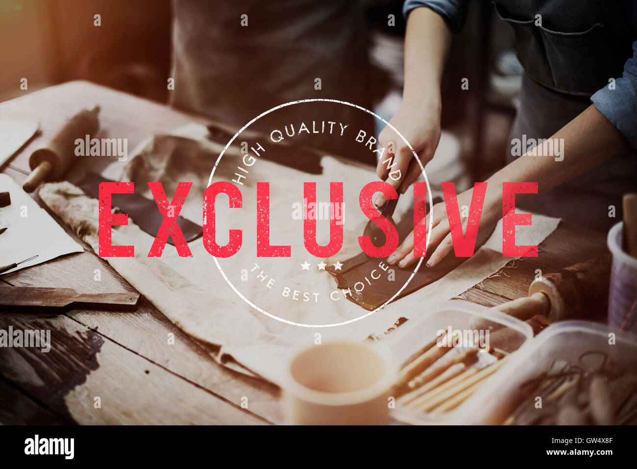 Exclusive Premium Quality Brand Concept Stock Photo - Alamy