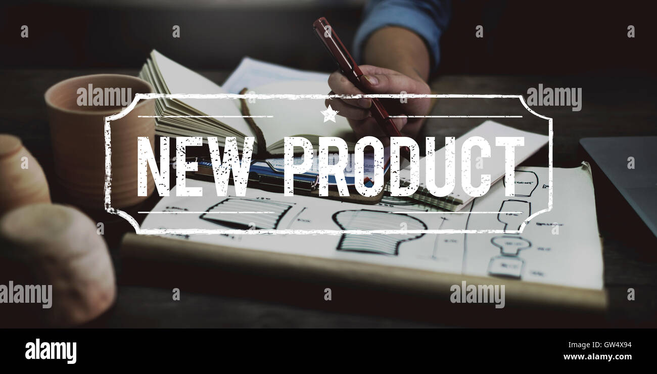 New Product Promotion Sign Concept Stock Photo - Alamy