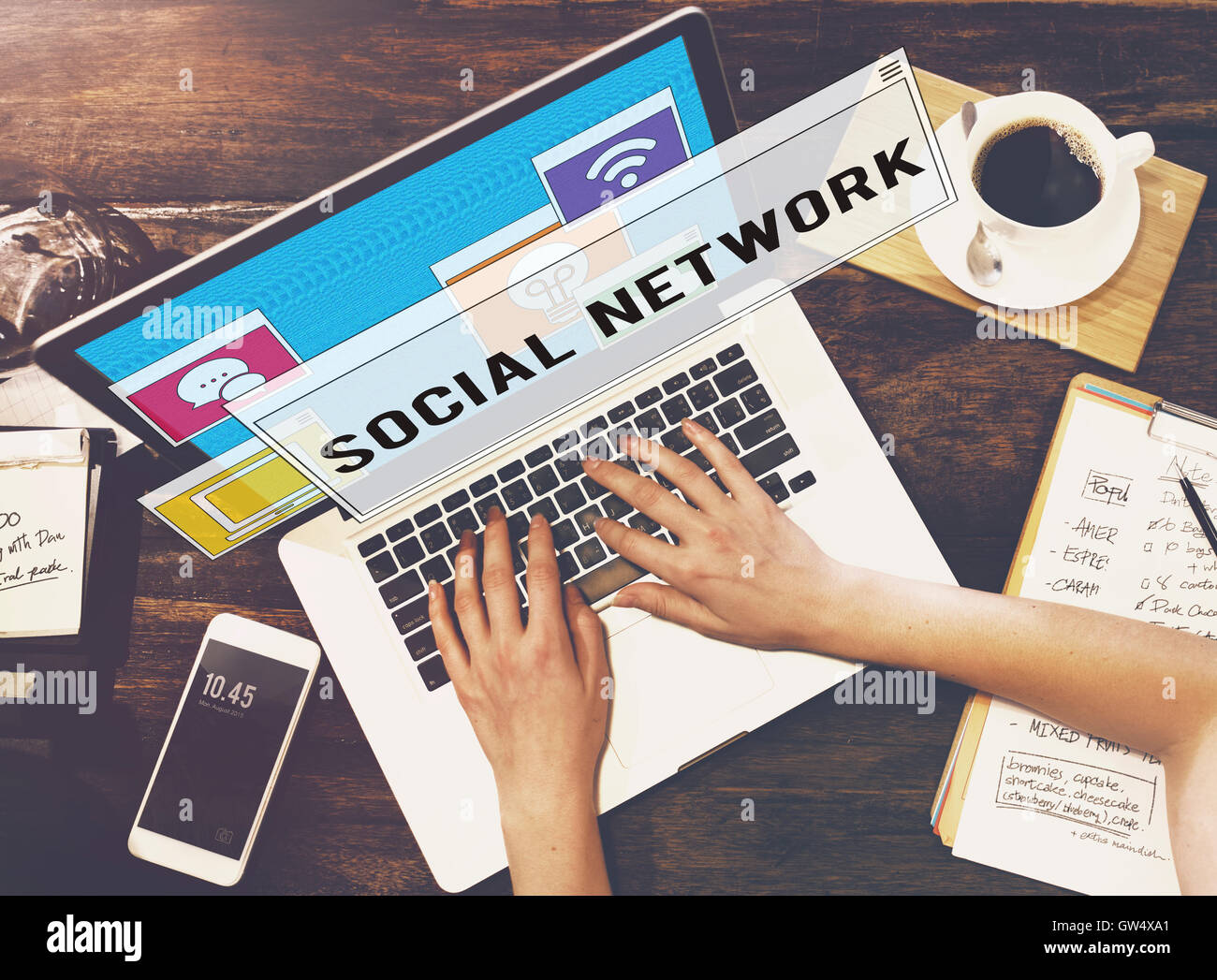 Communication Technology Online Networking Connection Concept Stock ...