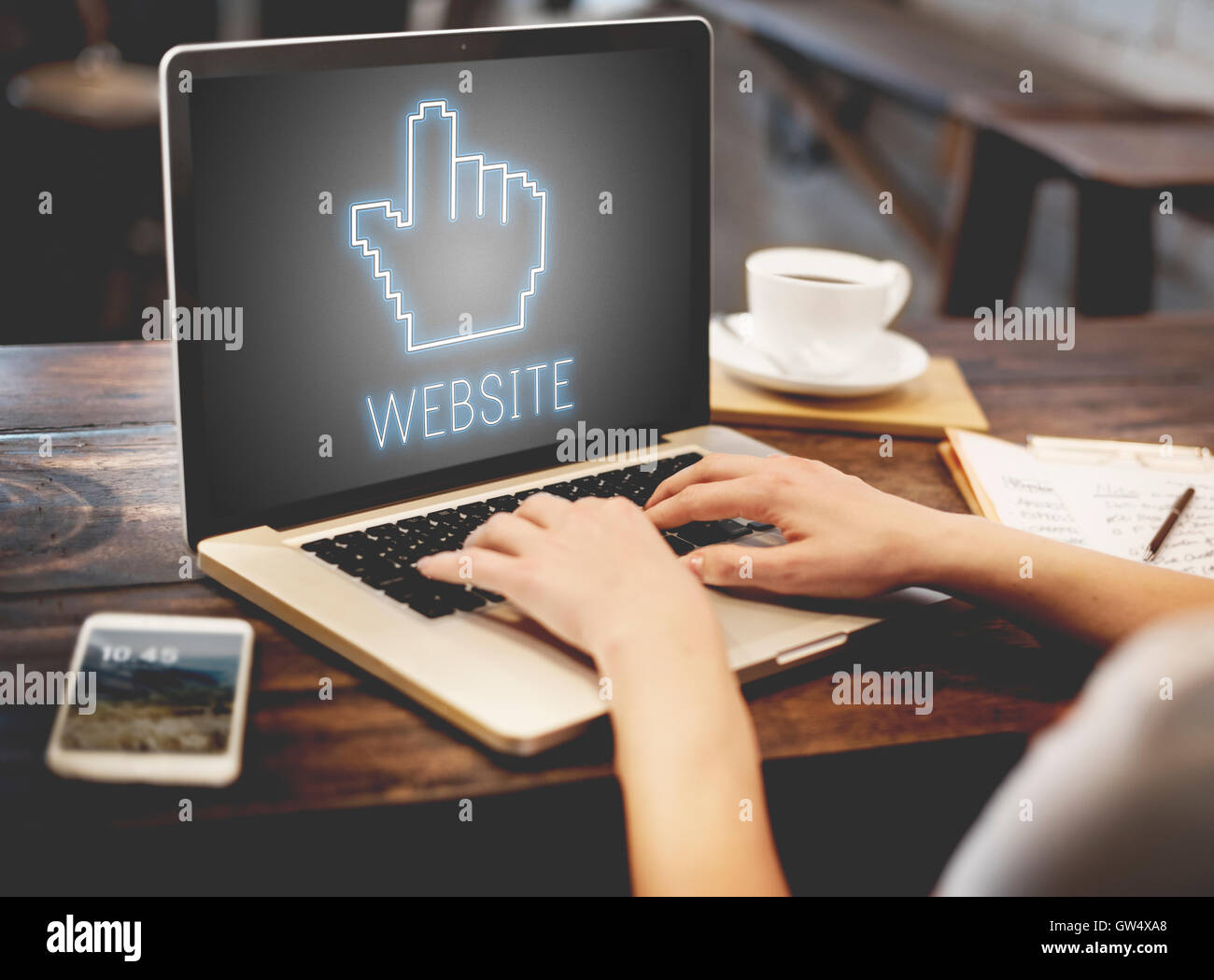 Website Mouse Cursor Click Pixel Concept Stock Photo - Alamy