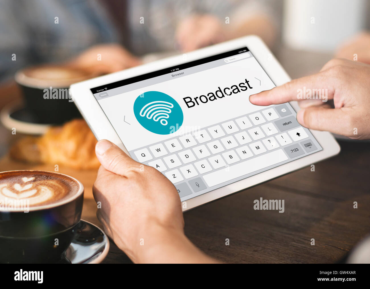 Connecting Internet Network Wifi Concept Stock Photo - Alamy