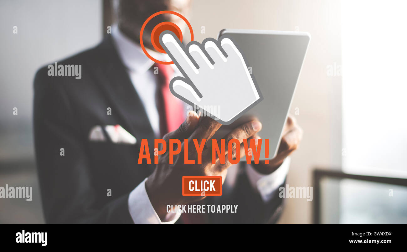 Apply Now Application Human Resources Employment Concept Stock Photo ...