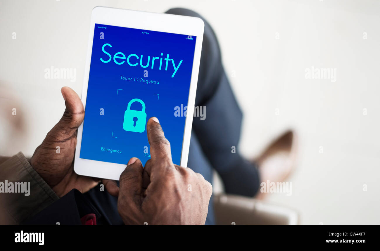 Digital Security Lockscreen Concept Stock Photo - Alamy
