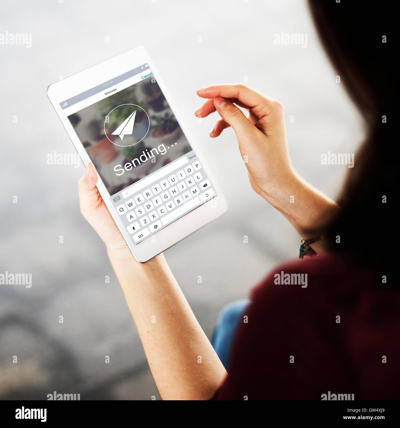 Message Text Mail Chat Communication Concept Stock Photo - Alamy