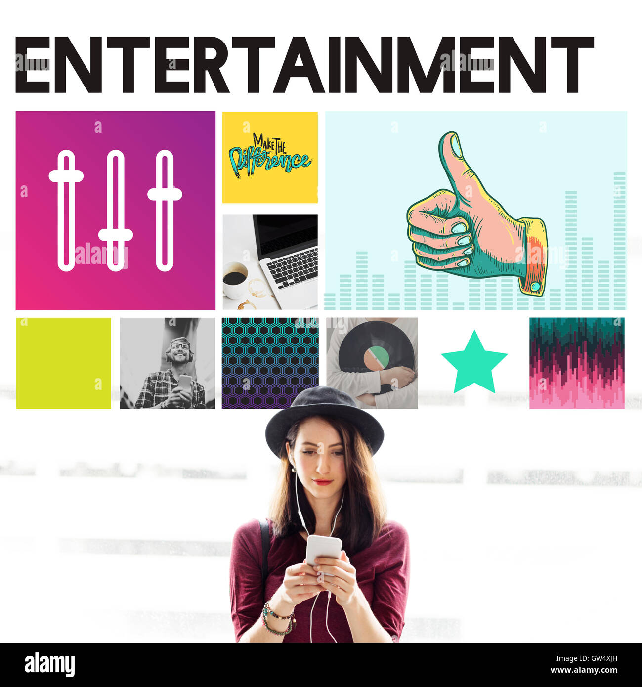 Media Player Audio Entertainment Streaming Concept Stock Photo - Alamy