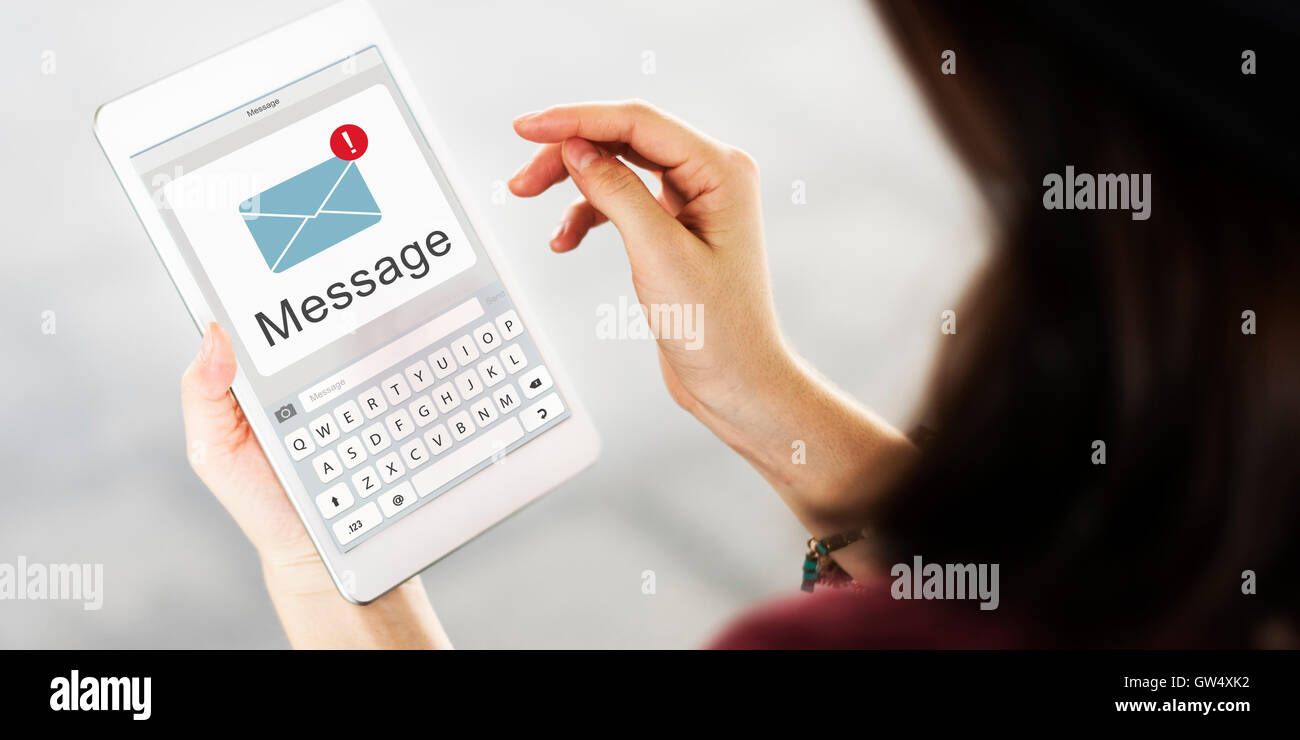 Message Text Mail Chat Communication Concept Stock Photo - Alamy